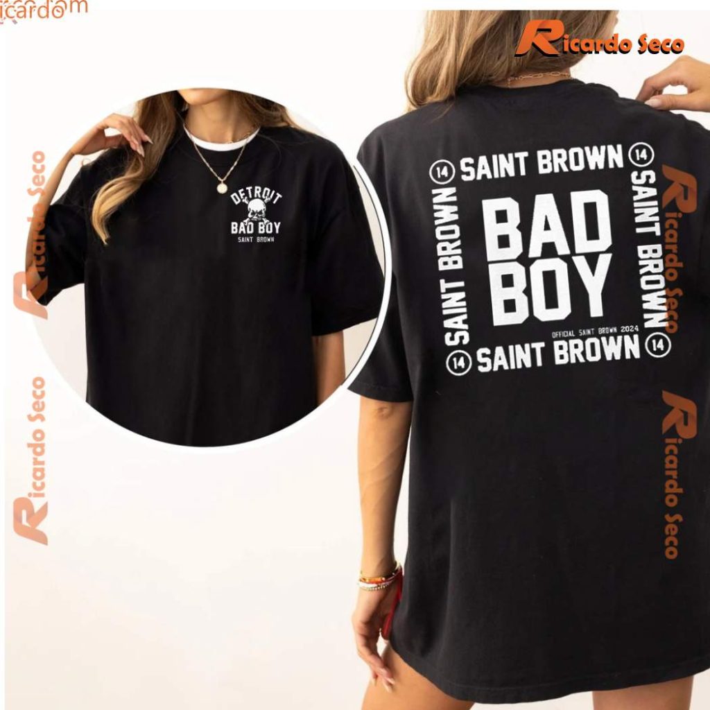 [Free Shipping + 20% Off] Detroit Lions Bad Boy Saint Brown Graphic Classic Men Shirt - Ricardo ...