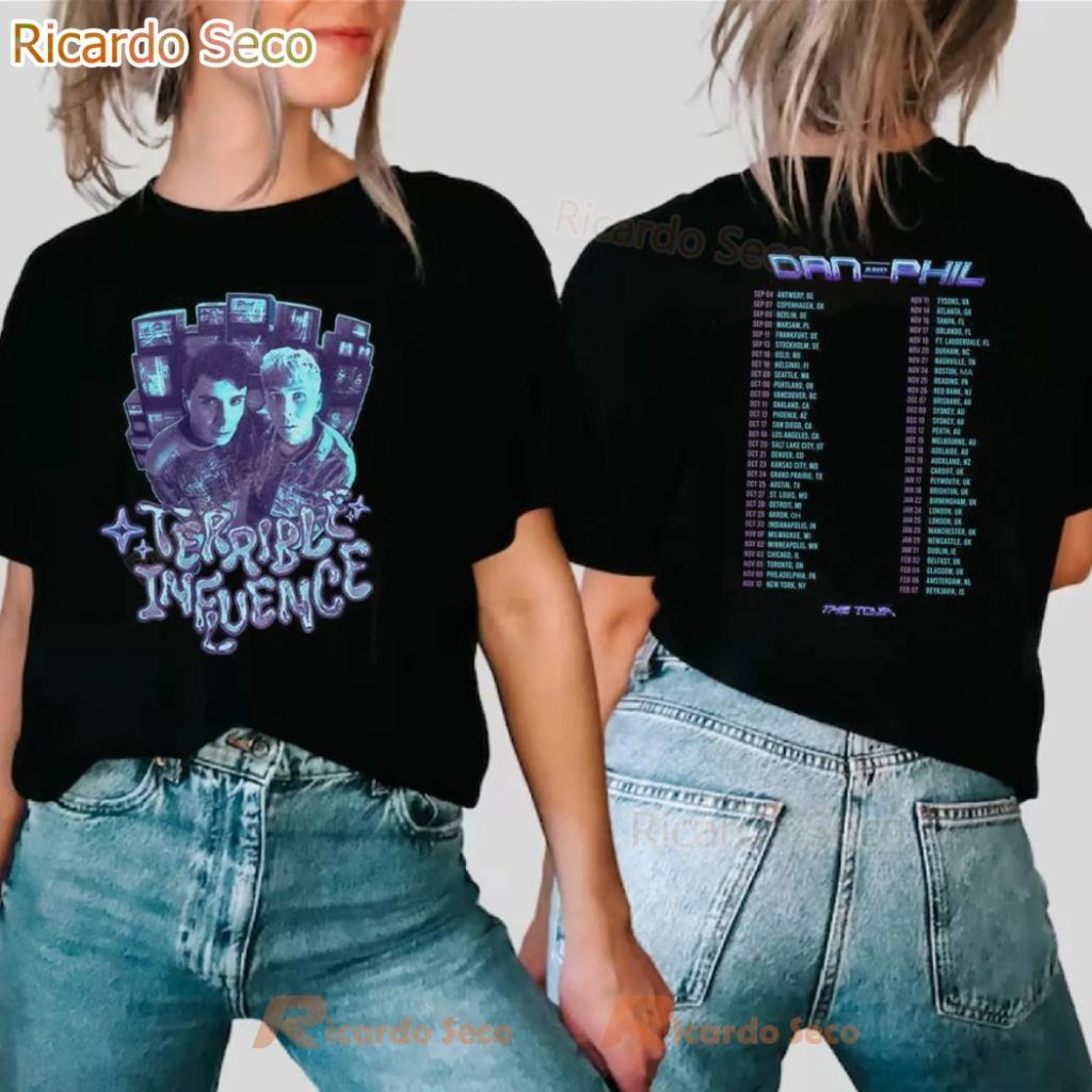 [Free Shipping + 20% Off] Dan And Phil Terrible Influence Tour 2025 T-shirt - Ricardo Seco Shop