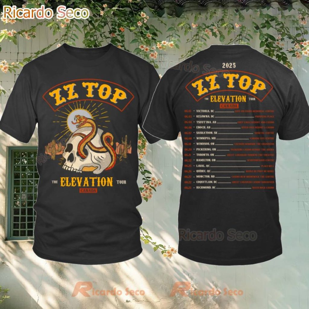 Zz Top The Elevation Tour 2025 Canada T-shirt - Ricardo Seco Shop