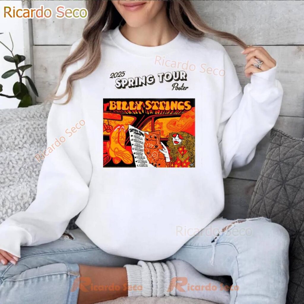 Billy Strings 2025 Spring Tour Poster T-shirt - Ricardo Seco Shop