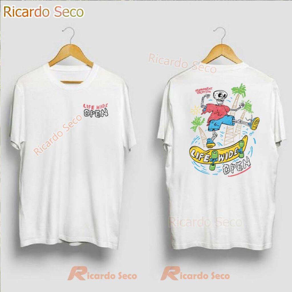 Life Wide Open Permanent Vacation 2025 Unisex Tee - Ricardo Seco Shop
