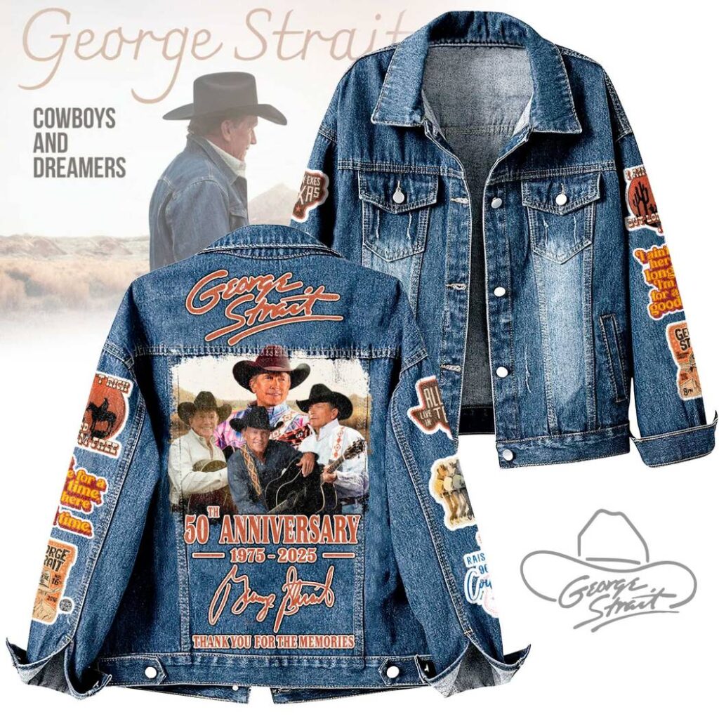 George Strait 50th Anniversary 1976-2025 Denim Jacket - Ricardo Seco Shop