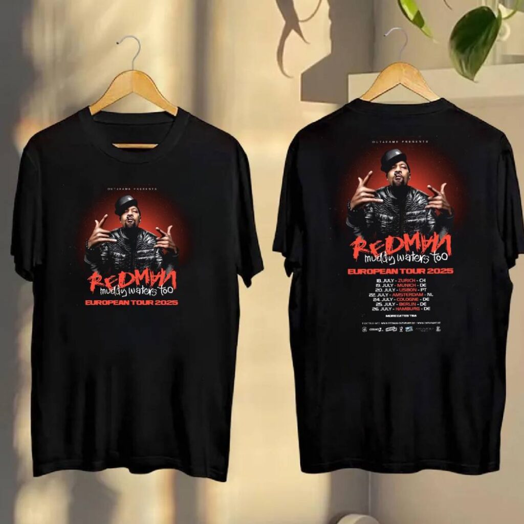 Redman Muddy Waters Too European Tour 2025 T-shirt - Ricardo Seco Shop